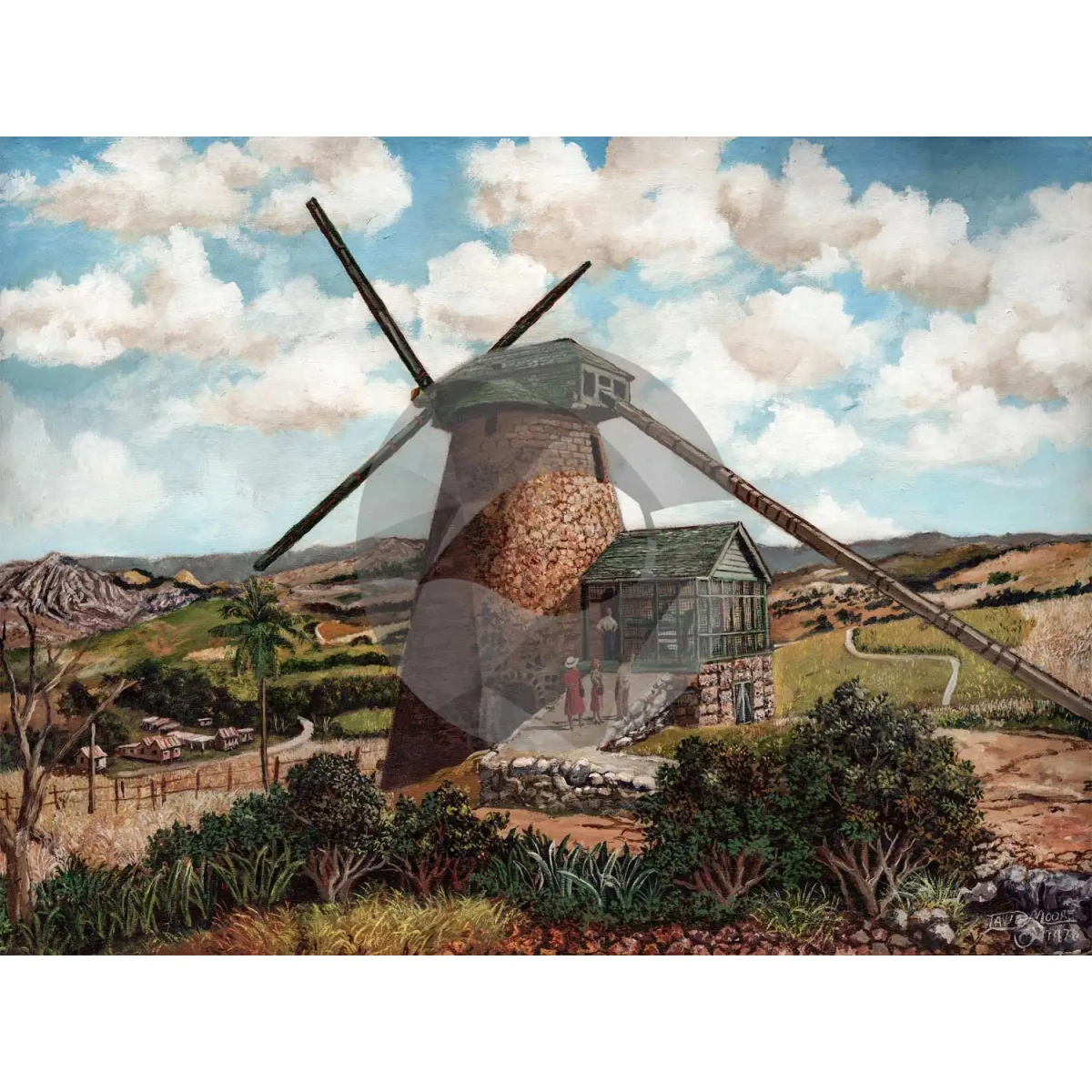 Morgan Lewis Windmill, Barbados by David Moore | Our Caribbean Art